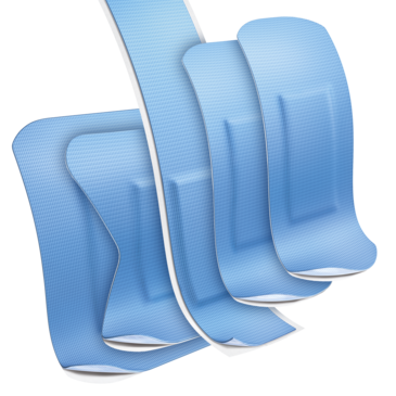 Leukoplast detectable: medicazione per dita e cerotto blu