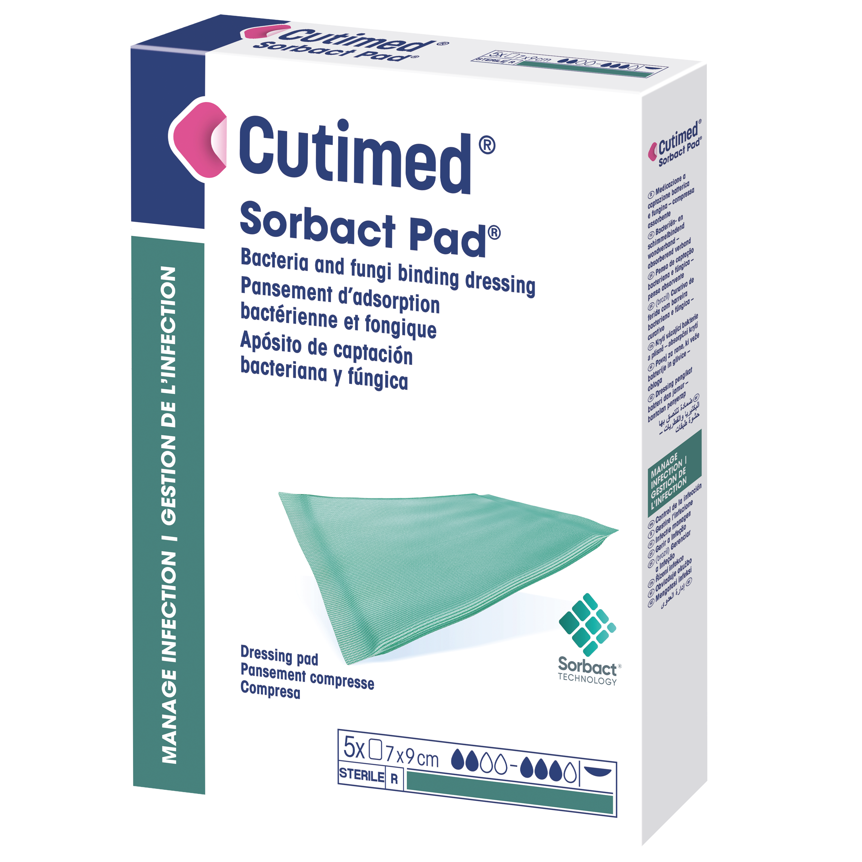 Cutimed Sorbact: bacteria & fungi binding.