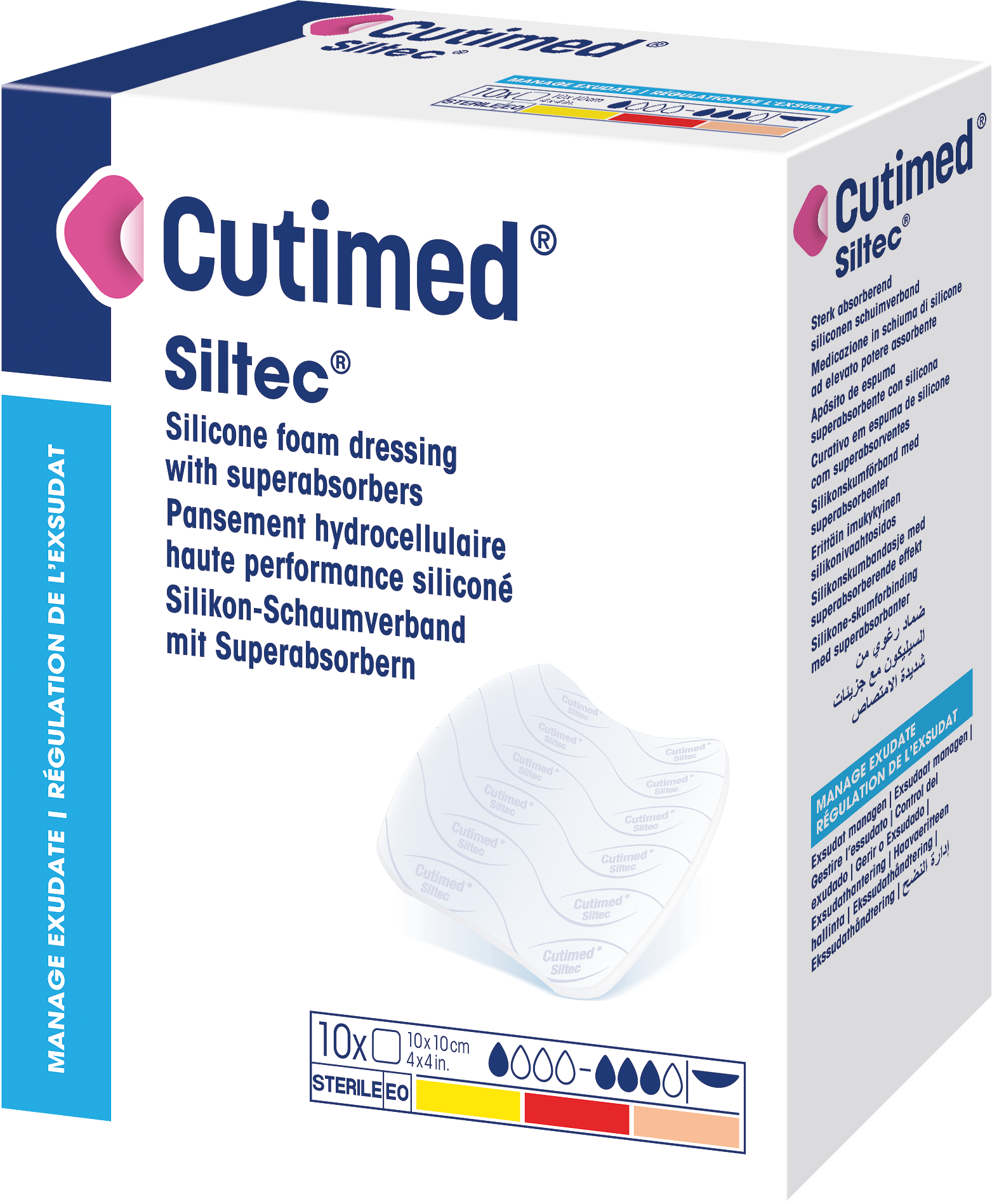 Cutimed® Siltec® - Absorbent Atraumatic Foam Dressing