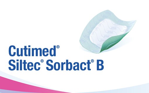 Cutimed Siltec Sorbact B – bandage, der binder bakterier og svamp