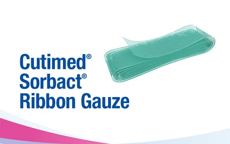 Cutimed® Sorbact® Ribbon Gauze—hydrophobic bacteria binding dressing
